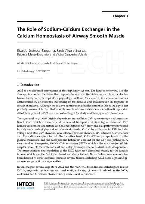 (PDF) The Role of Sodium-Calcium Exchanger in the Calcium Homeostasis ...