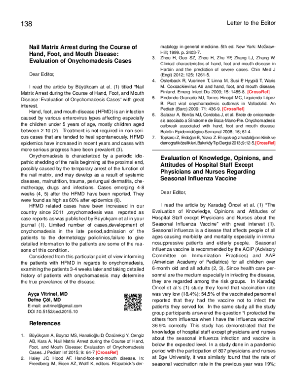 (PDF) Nail Matrix Arrest during the Course of Hand, Foot, and Mouth ...