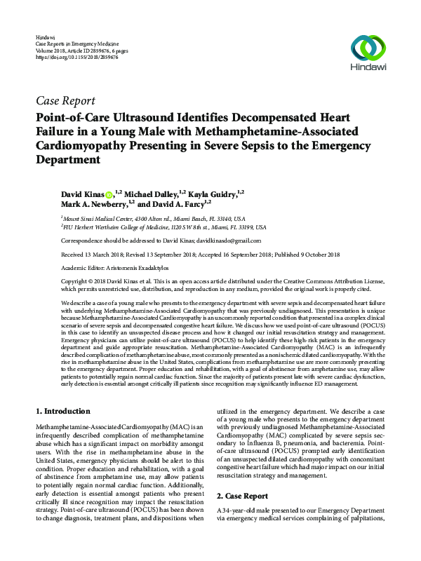 (PDF) Point-of-Care Ultrasound Identifies Decompensated Heart Failure ...