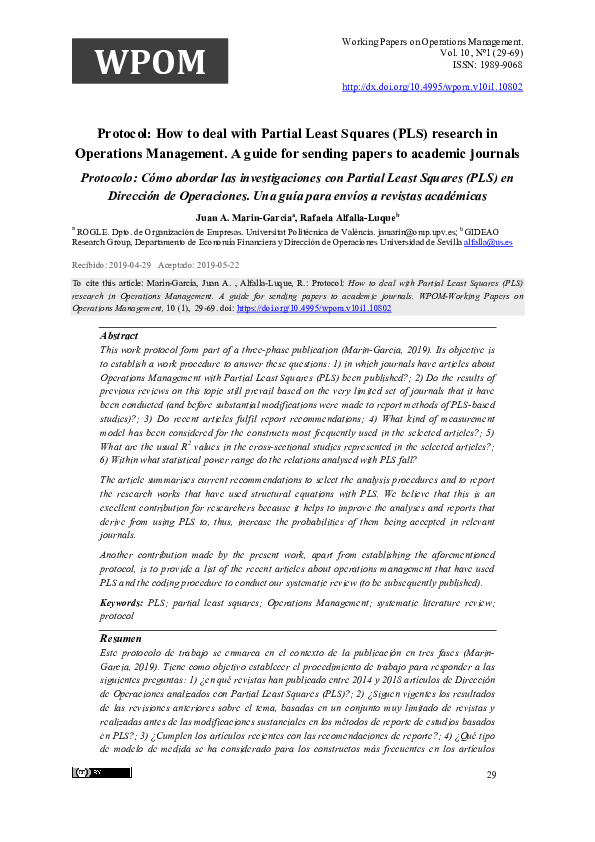 (PDF) Protocol: How to deal with Partial Least Squares (PLS) research ...