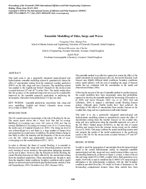 (PDF) Ensemble modelling of tides, surge and waves