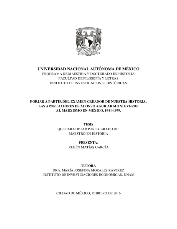 (PDF) Las aportaciones de Alonso Aguilar Monteverde al marxismo en ...