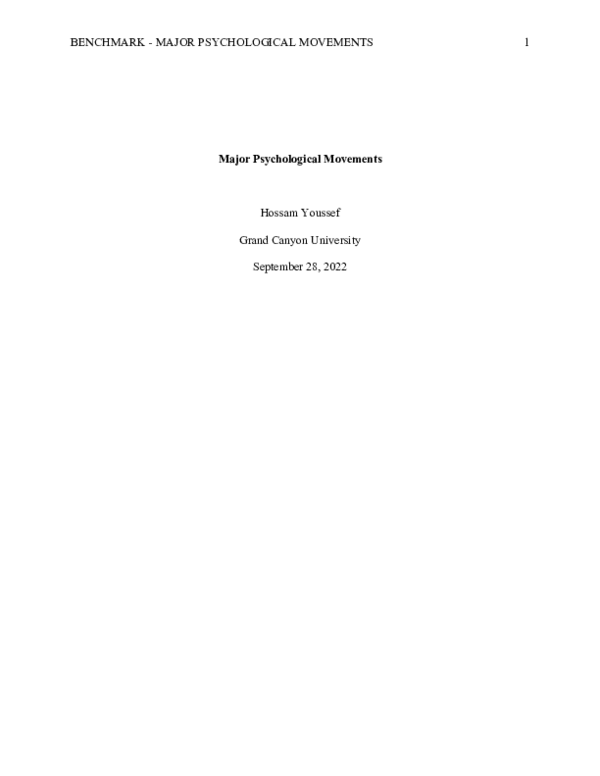 (DOC) Major Psychological Movements