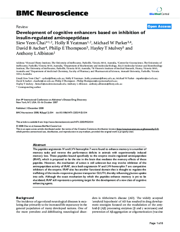 (PDF) BMC Neuroscience BioMed Central Review
