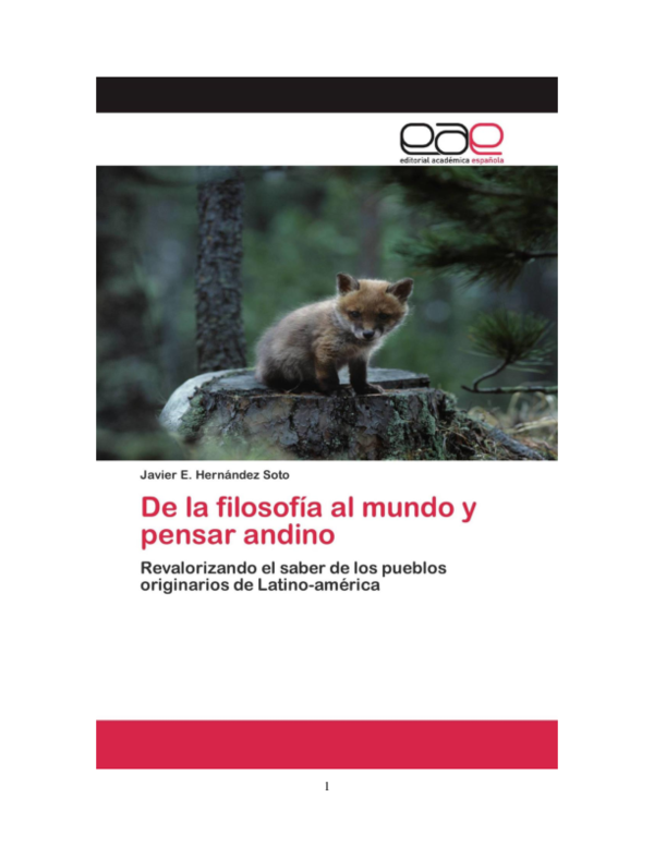 (PDF) DE LA FILOSOFIA AL MUNDO Y PENSAR ANDINO
