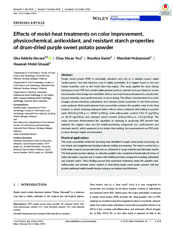 (PDF) Effects of moist-heat treatments on color improvement ...