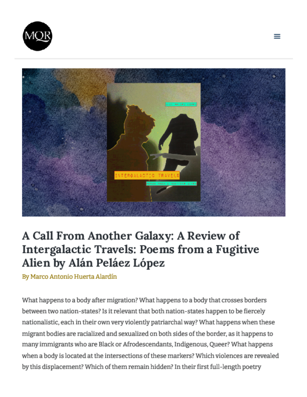 (PDF) A Call from Another Galaxy: A Review of Intergalactic Travels ...