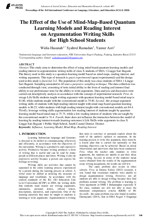 (PDF) The Effect of the Use of Mind-Map-Based Quantum Learning Models and Reading Interest on ...
