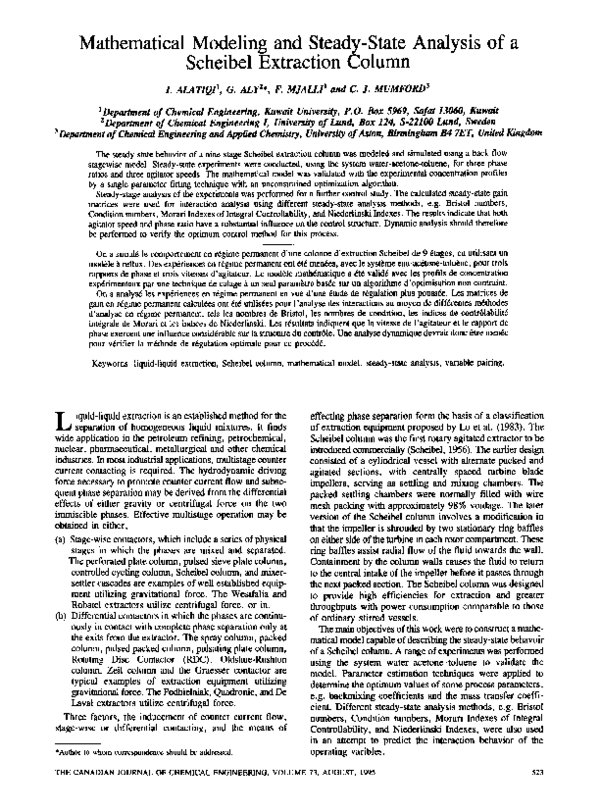 (PDF) Mathematical modeling and steady-state analysis of a scheibel ...