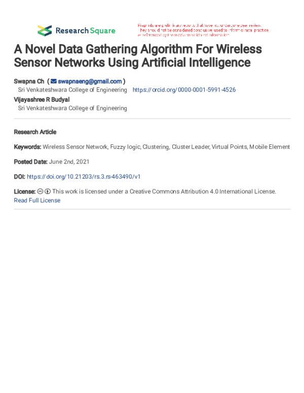 (PDF) Energy-Efficient Data Gathering in Wireless Sensor Networks