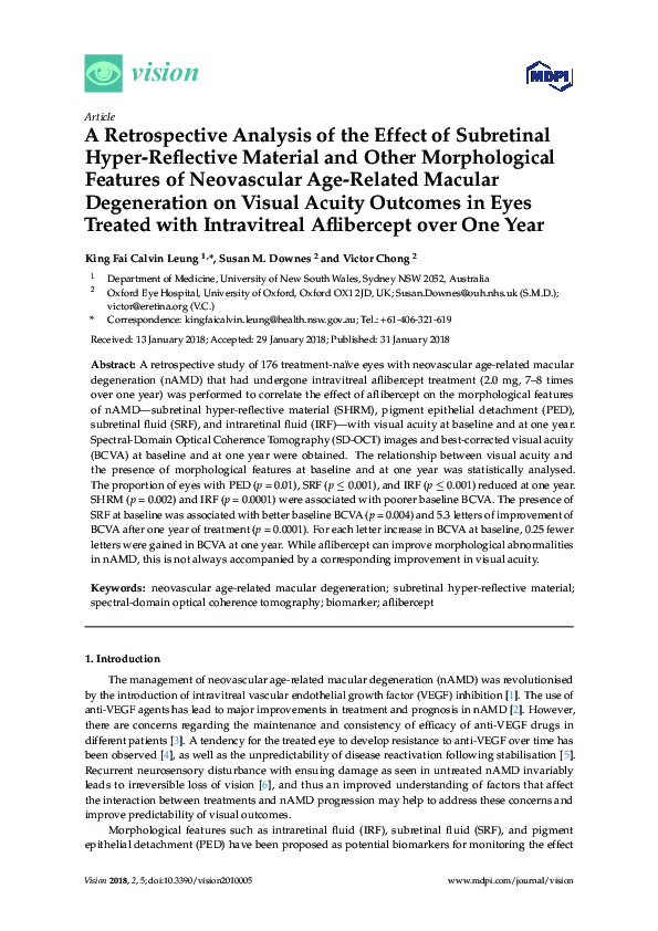 (PDF) A Retrospective Analysis of the Effect of Subretinal Hyper ...