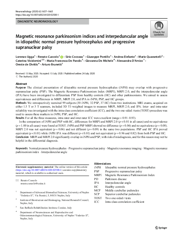 (PDF) Magnetic resonance parkinsonism indices and interpeduncular angle ...