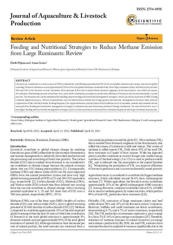 (PDF) Feeding and Nutritional Strategies to Reduce Methane Emission ...