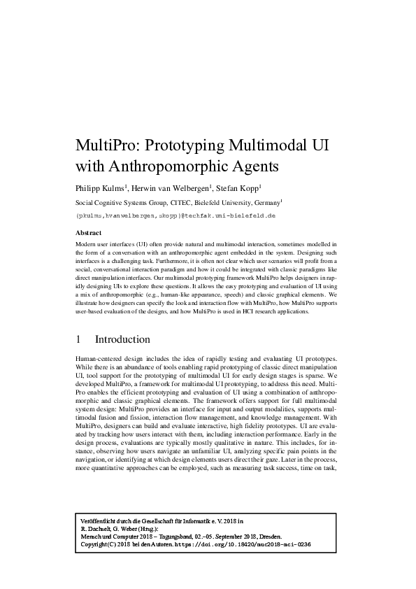 Pdf Multipro Prototyping Multimodal Ui With Anthropomorphic Agents