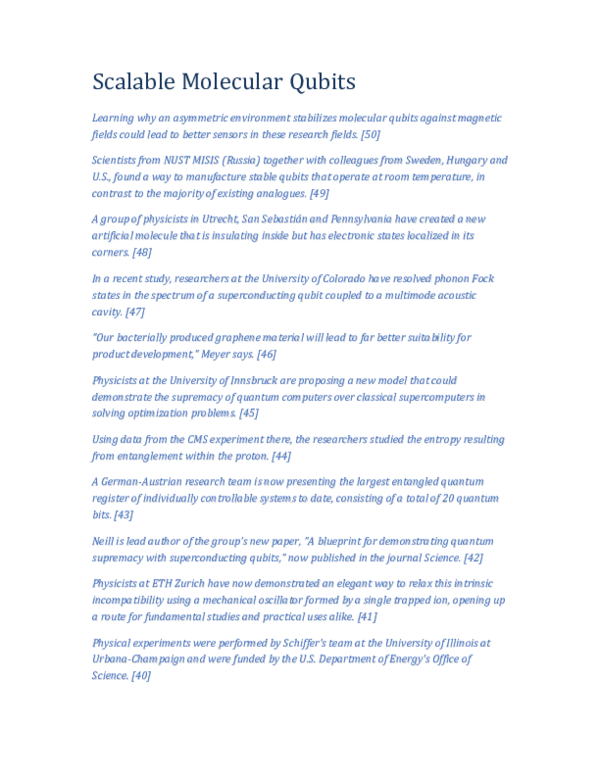 (PDF) Scalable Molecular Qubits