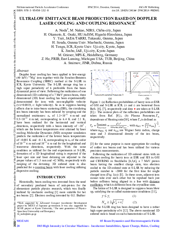 (PDF) Doppler Laser Cooling for Ultralow Emittance Beams