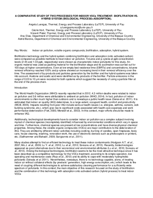 (PDF) A comparative study of two processes for indoor vocs treatment ...
