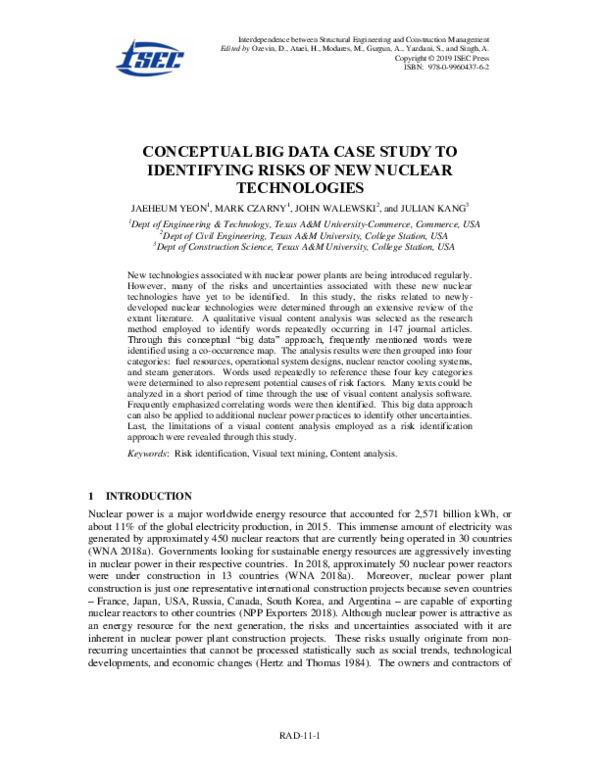 (PDF) Conceptual Big Data Case Study to Identifying Risks of New ...