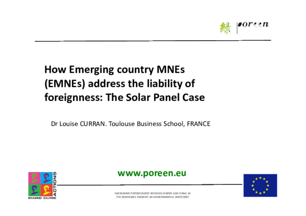 (PDF) How Emerging Country MNEs (EMNEs) Address the Liability of ...