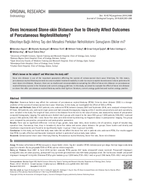 (PDF) Does Increased Stone-skin Distance Due to Obesity Affect Outcomes ...
