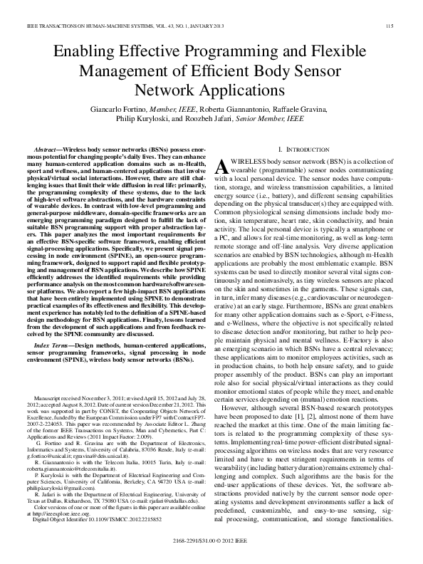 Pdf Enabling Effective Programming And Flexible Management Of Efficient Body Sensor Network