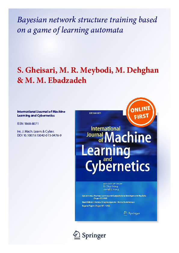 (PDF) Bayesian network structure training based on a game of learning automata