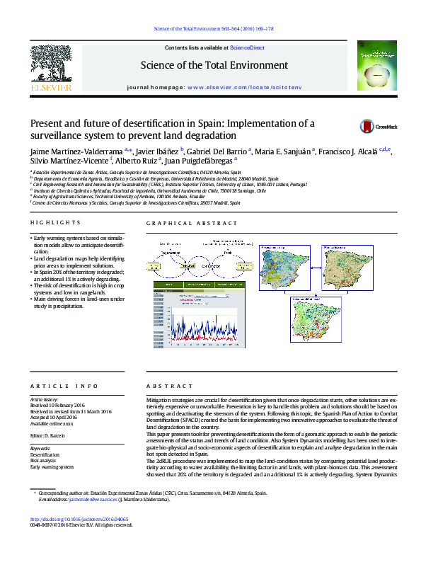 (PDF) Present and future of desertification in Spain: Implementation of ...
