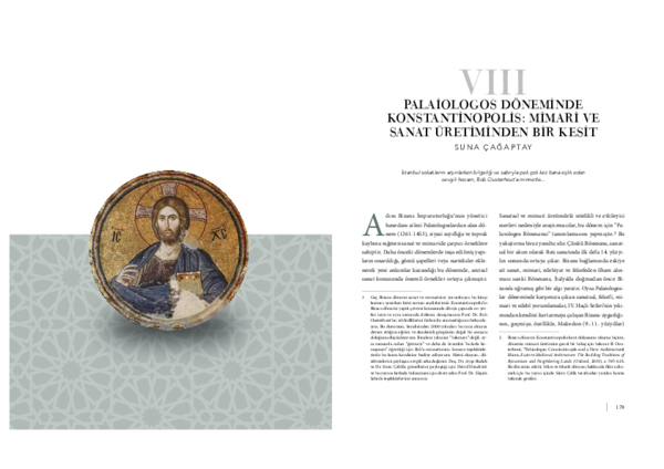 (PDF) Palaiologos Döneminde Konstantinopolis: Mimari ve Sanat Üretiminden Bir Kesit