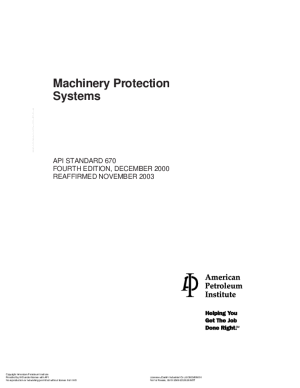 (PDF) Machinery Protection Systems