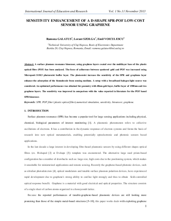(PDF) Sensitivity Enhancement of a D-Shape SPR-Pof Low-Cost Sensor ...