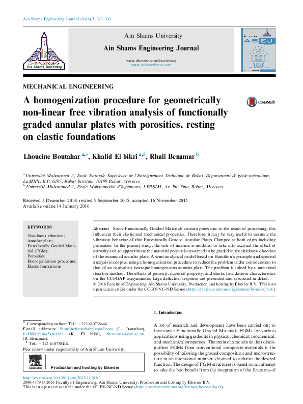 Pdf A Homogenization Procedure For Geometrically Non Linear Free