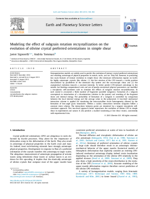 (PDF) Modeling the effect of subgrain rotation recrystallization on the ...