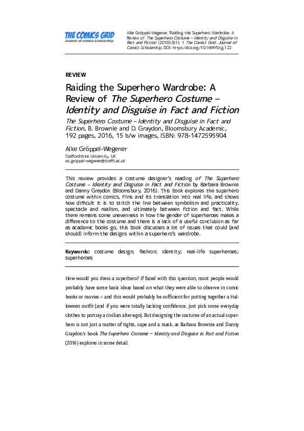 (PDF) Raiding the Superhero Wardrobe: A Review of The Superhero Costume ...