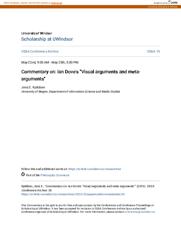 (PDF) Commentary on: Ian Dove\u27s Visual arguments and meta-arguments