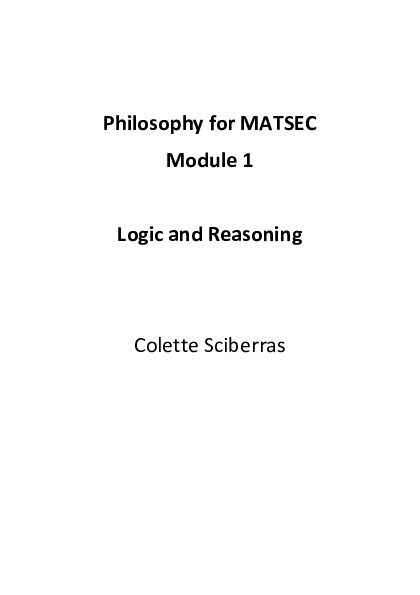 (PDF) Logic and Reasoning