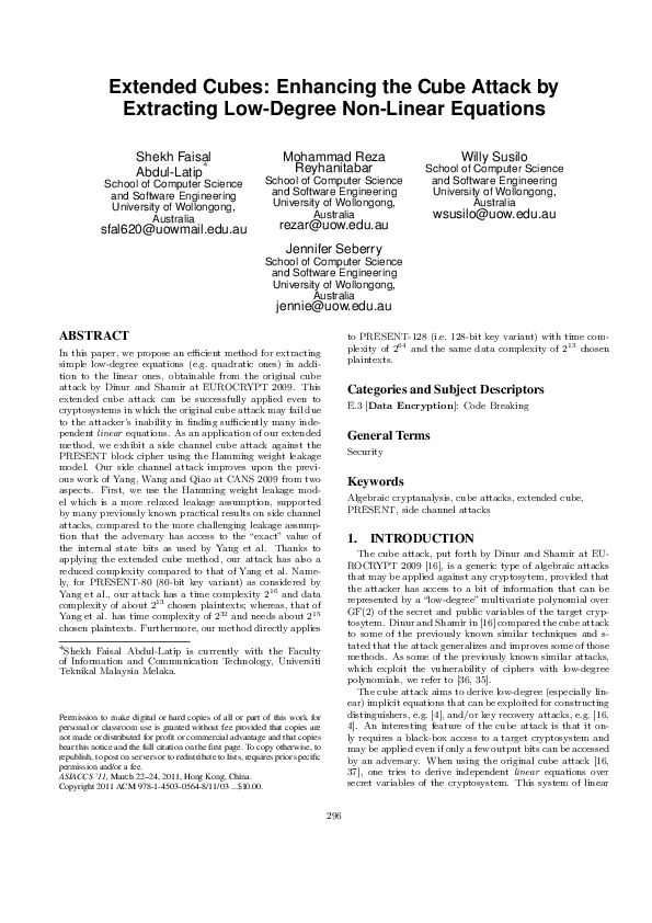 (PDF) Extended cubes