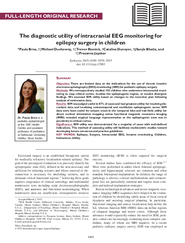 (PDF) The diagnostic utility of intracranial EEG monitoring for ...