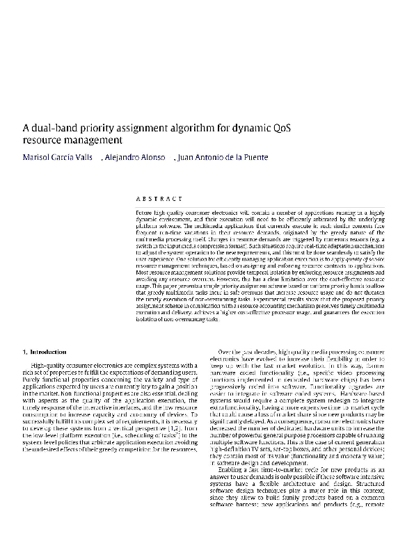 (PDF) A dual-band priority assignment algorithm for dynamic QoS resource management