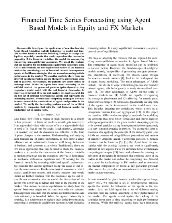 (PDF) Financial time series forecasting using agent based models in ...