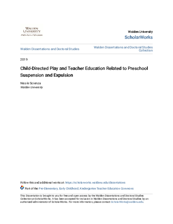 (PDF) Child-Directed Play and Teacher Education Related to Preschool ...