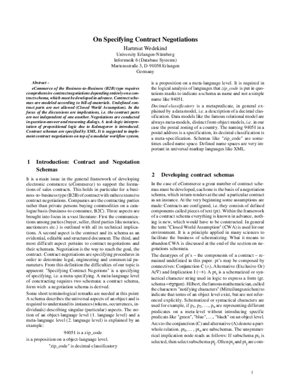 (PDF) On specifying contract negotiations