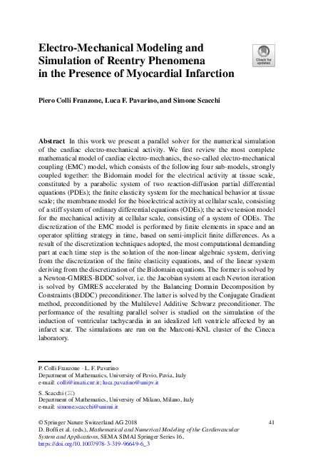 (PDF) Electro-Mechanical Modeling and Simulation of Reentry Phenomena in the Presence of ...