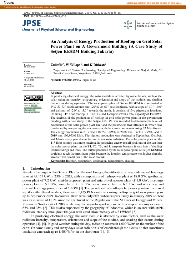 (PDF) An Analysis of Energy Production of Rooftop on Grid Solar Power ...