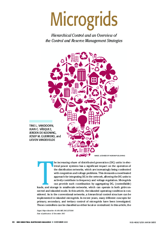 Pdf Microgrids Hierarchical Control And An Overview Of The Control