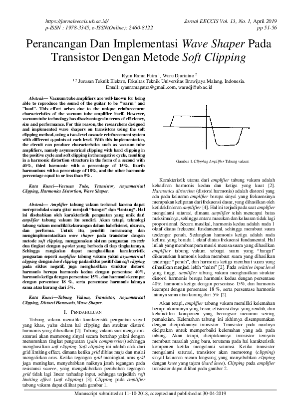 (PDF) Perancangan dan Implementasi Wave Shaper pada Transistor dengan ...
