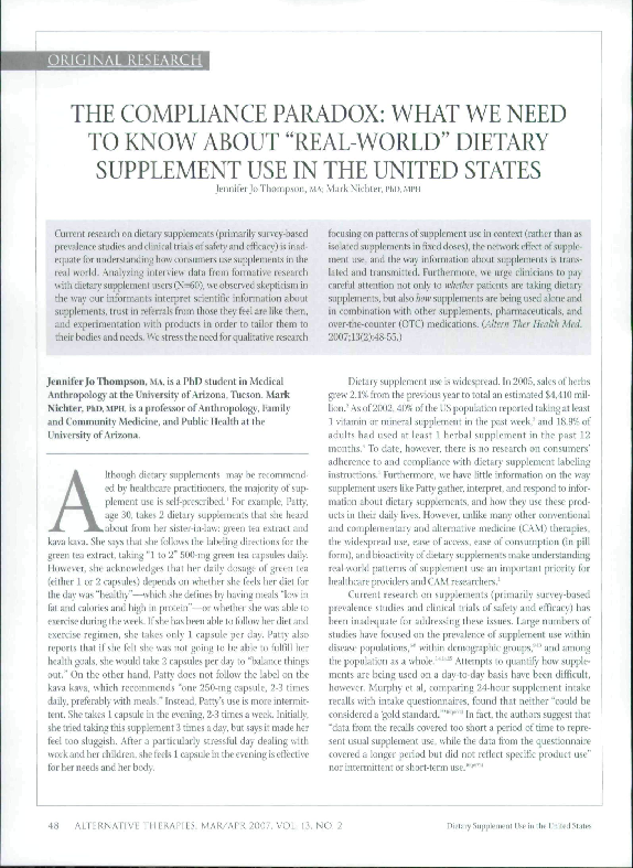 (PDF) The compliance paradox: what we need to know about "real-world ...