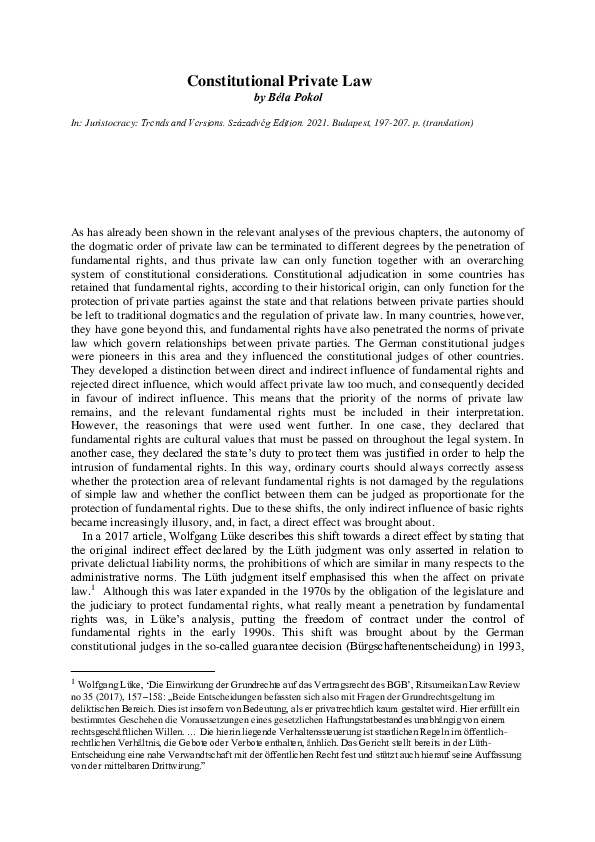 (PDF) Constitutional Private Law