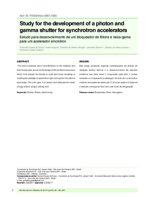(PDF) Study for the development of a photon and gamma shutter for ...