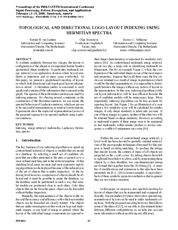 (PDF) Topological and directional logo layout indexing using Hermitian spectra