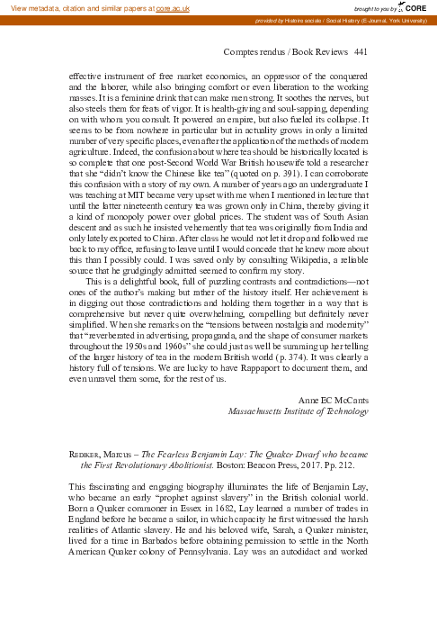 (PDF) The Fearless Benjamin Lay: The Quaker Dwarf who became the First ...
